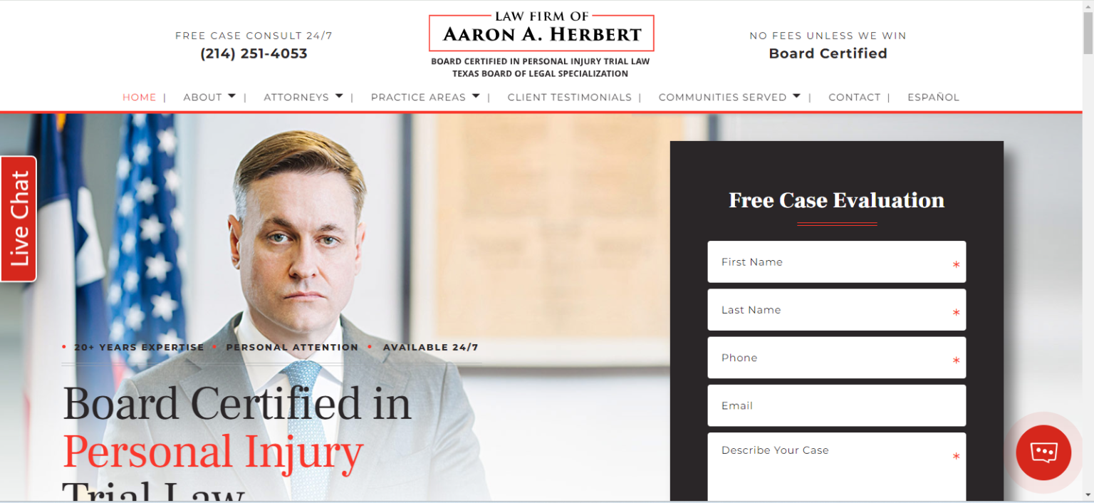 Injury Attorney of Dallas Case Study | Mach 1 Design